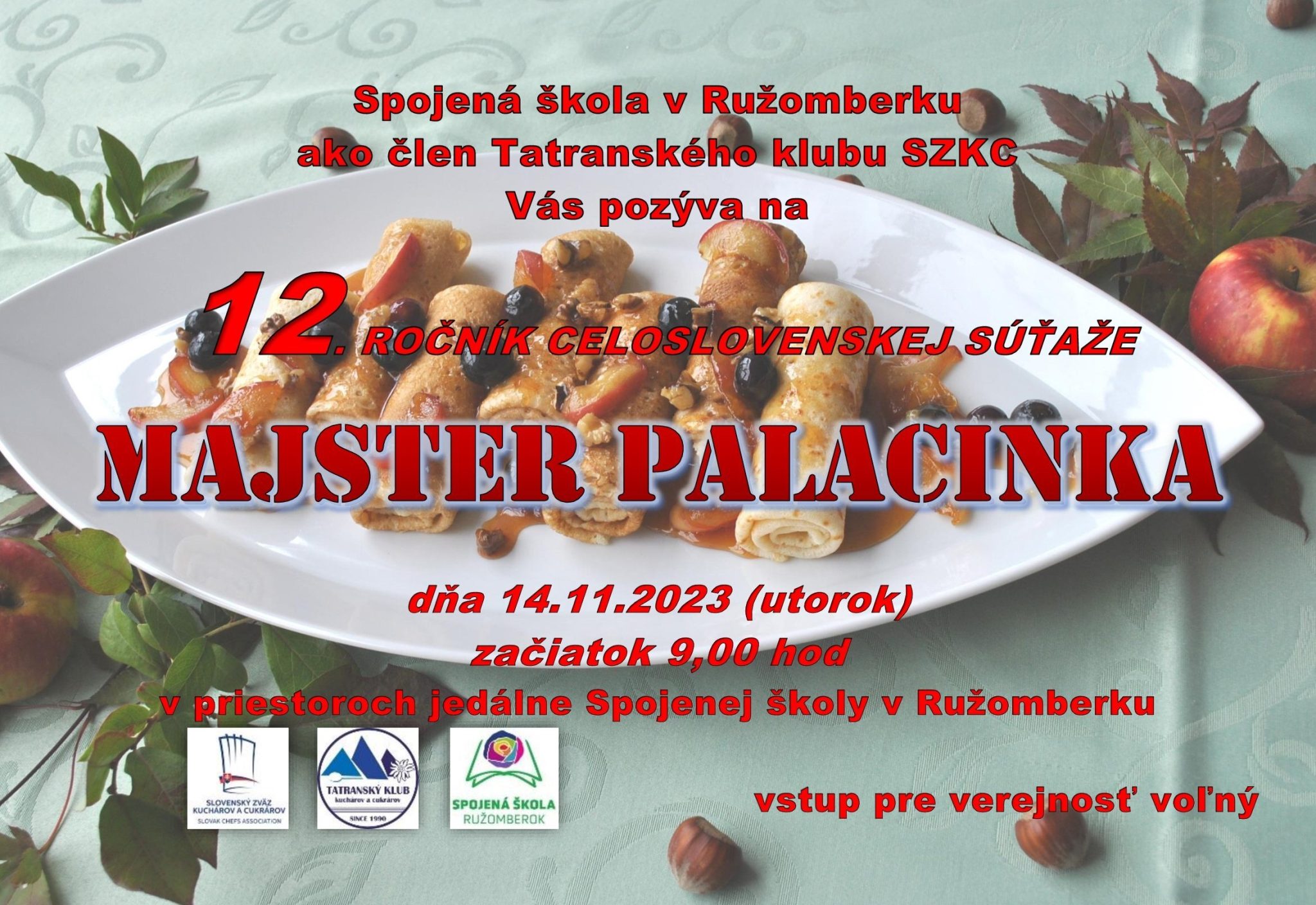 Súťaž „Majster palacinka“ – Spojená škola Ružomberok